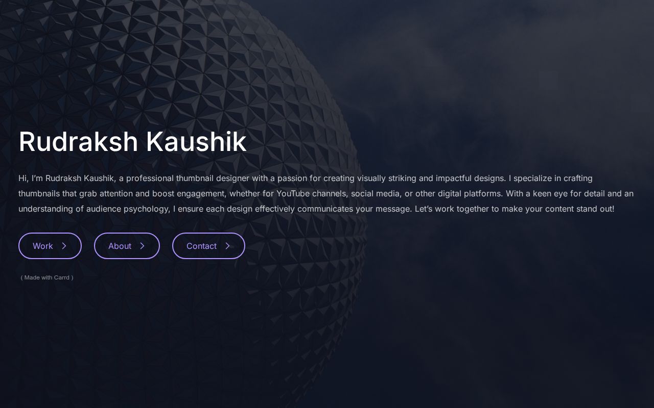 Rudraksh Kaushik Portfolio